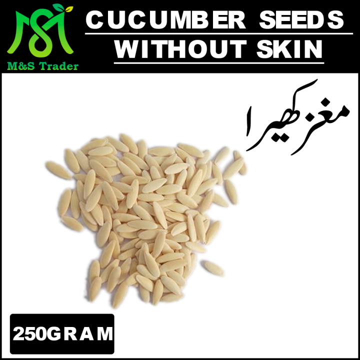 Organic Cucumber Seeds without Skin (Magaz Kheera) 250 Gram | Daraz.pk