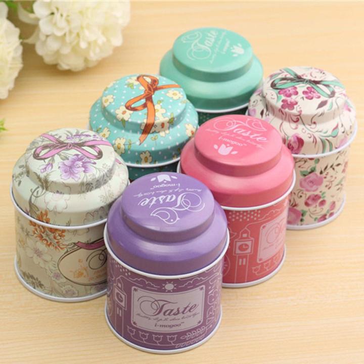 Flower Design Metal Sugar Coffee Tea Tin Jar Container Candy Sealed ...