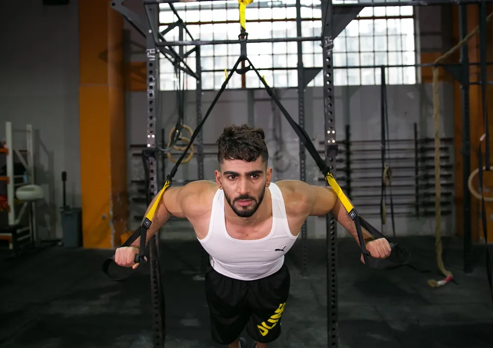 P3 PRO Fitness Exercise Resistance Bands Suspension Trainer Workout ...