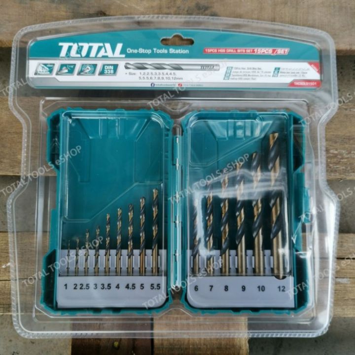 NS - Total TACSDL51501 15 Pcs HSS Drill Bits Set | Daraz.pk