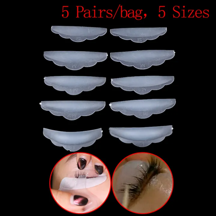 5Pairs Silicone Eyelash Perming Pad Lashes Rods Shield Lifting 3D ...