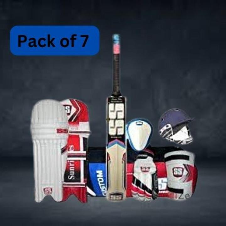 PREMIUM SPORTS Pack of 7 Cricket Kit Set (1 x Hardball Bat 1 x Hard ...