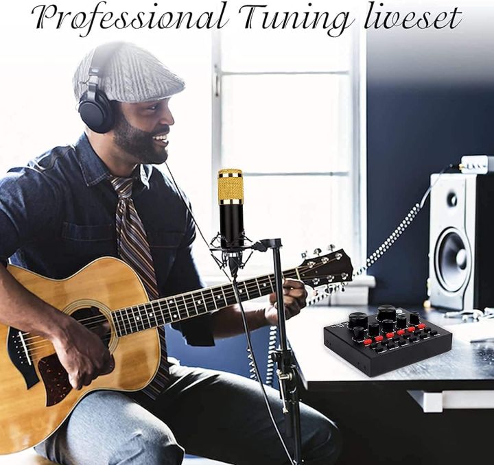 Detailed Overview of the V8 BM-800 Podcast Mic Set with Live Sound Card ...