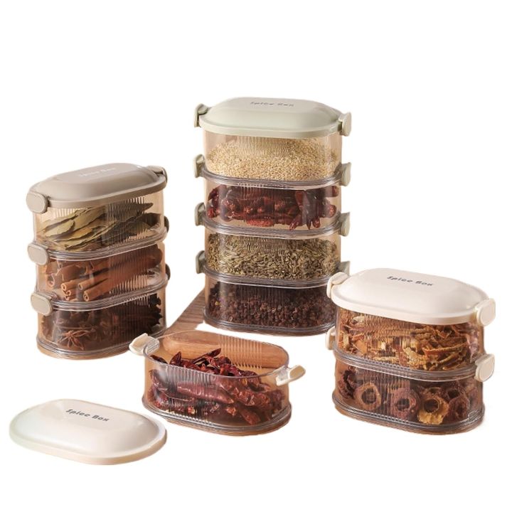 4 Layers Multi-layered Seasoning Spice Storage Box | Daraz.pk