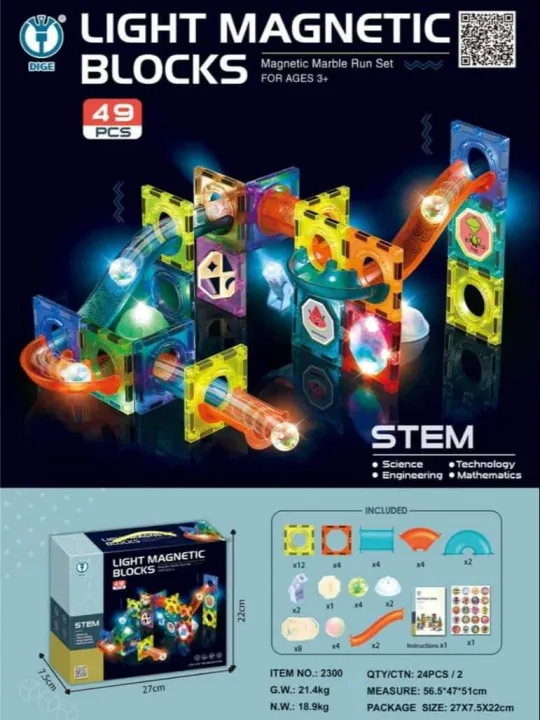 Magic Magnetic Paradise Light Building Blocks Assembling for Kids 3D ...