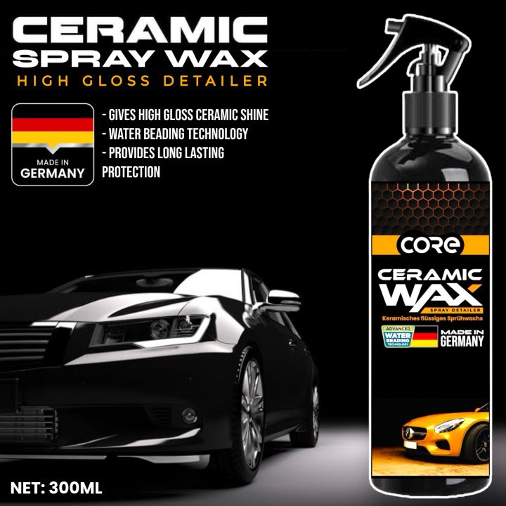 Ceramic Spray Wax for Car/ Bike - CORE High Gloss Detailer Made in ...