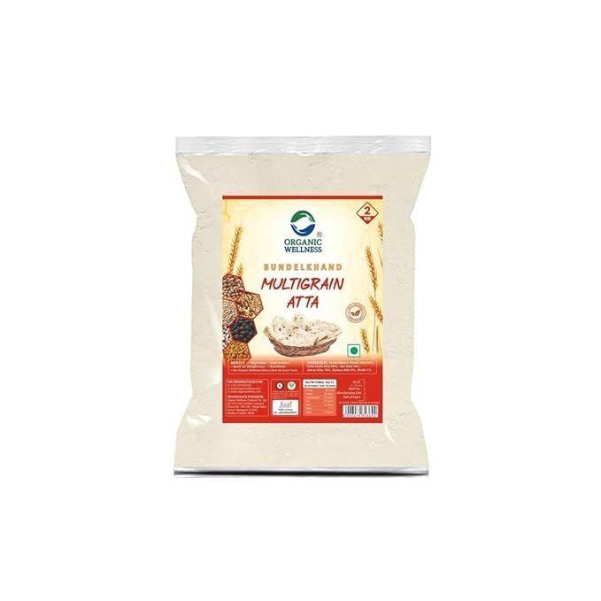 Organic Wellness Whole Wheat Multigrain Atta | High Protein | High ...