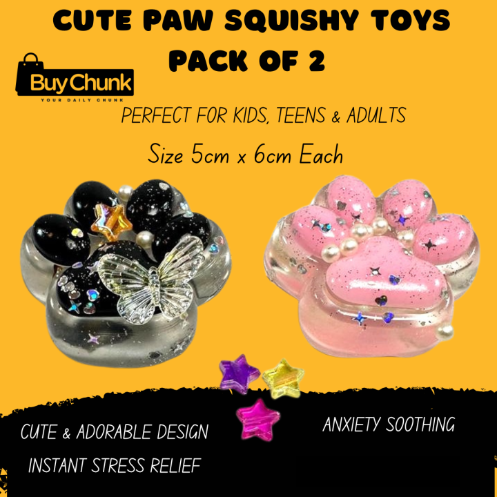 Squishy Toys for Stress Relief Pack of 2 | Adorable Squishy Duo for ...