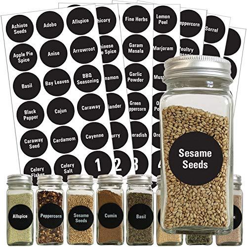 Kitchen Jar Masala Stickers – Black with White | Easy Peel | Multiple ...
