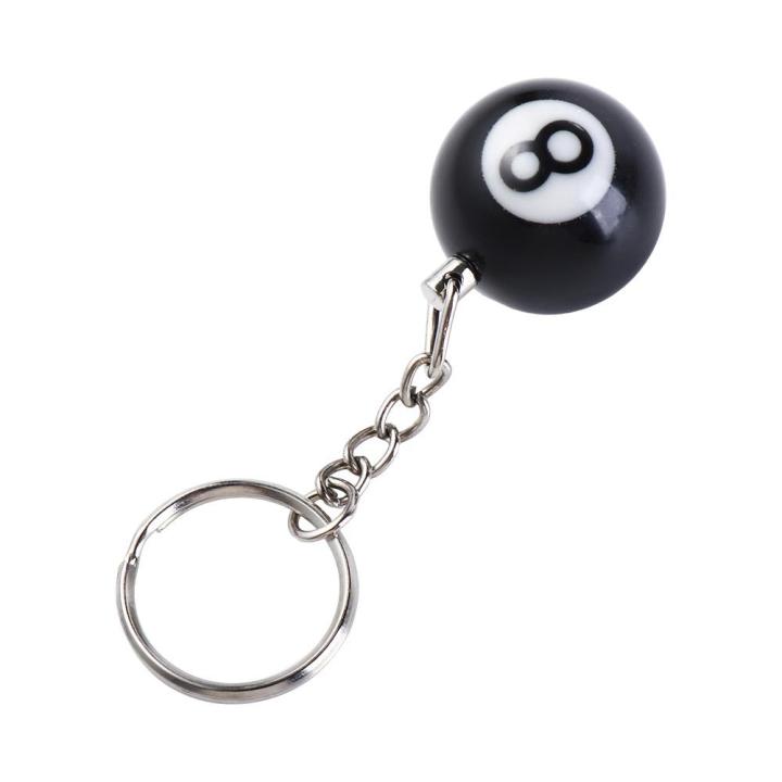 25mm Creative Snooker No. 8 Bag Accessories Resin Ball Black 8 Keyring ...