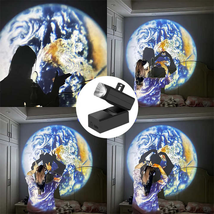 Mini Decorative Projection Lamp 🌕 | 2 Films Included | Rechargeable ...