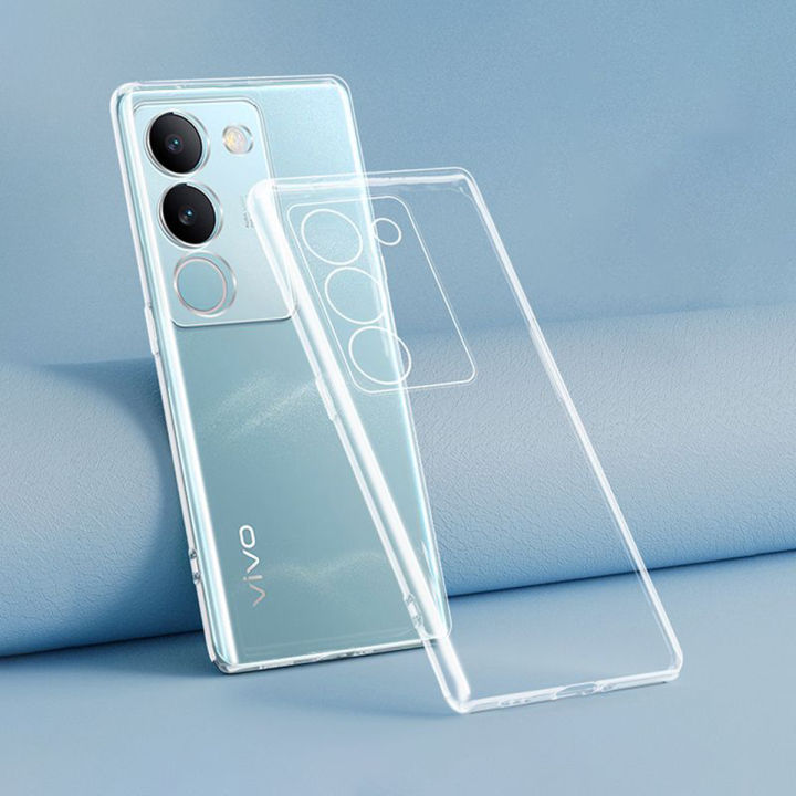 Vivo V29E 5G Transparent Shockproof Silicone Clear Back Cover, Anti ...