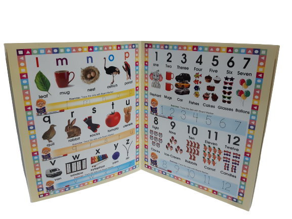 9 in 1 Wipe Clean Read and Write Early Learning Book For Kids ABC ...