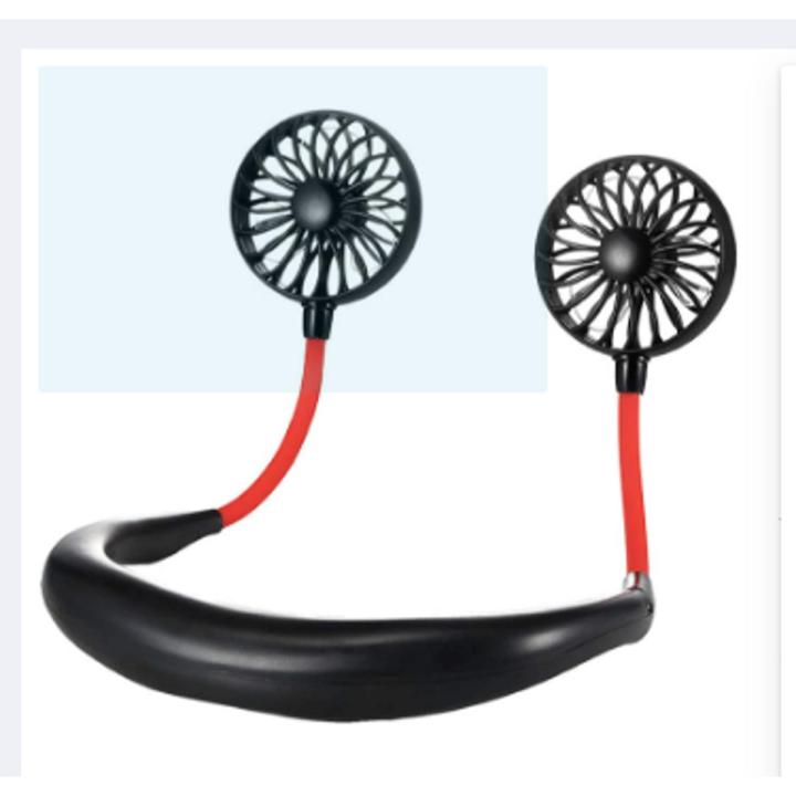 3 Blades rechargeable fan kitchen fan wearable Neck Fan Shoulder Fan ...