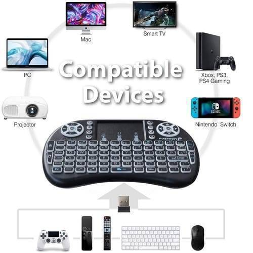 Mini Wireless Keyboard Controller with Touchpad Mouse Combo And ...