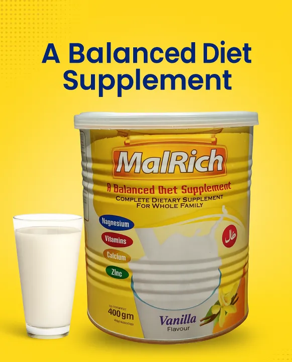 MalRich Balanced Diet Supplement Milk Powder for Healthy Weight Gain ...