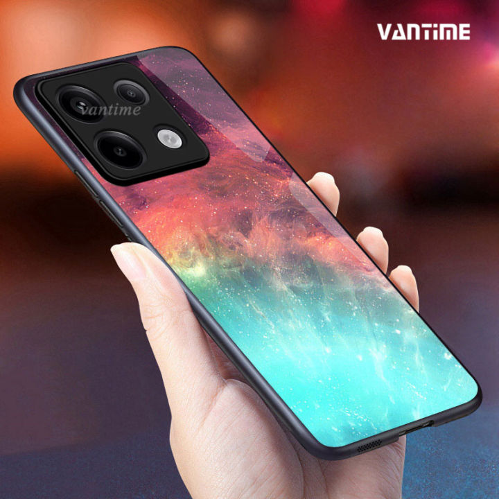 Vantime for Xiaomi Redmi Note 13 Pro 5G / Poco X6 5G Case Starry Sky Phone Back Hard Glass Cover ...