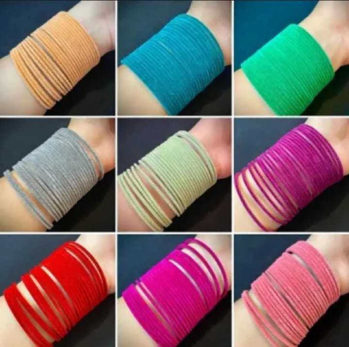 "Velvet Bangles Set for Women - Traditional Pakistani Bridal Churiyan ...