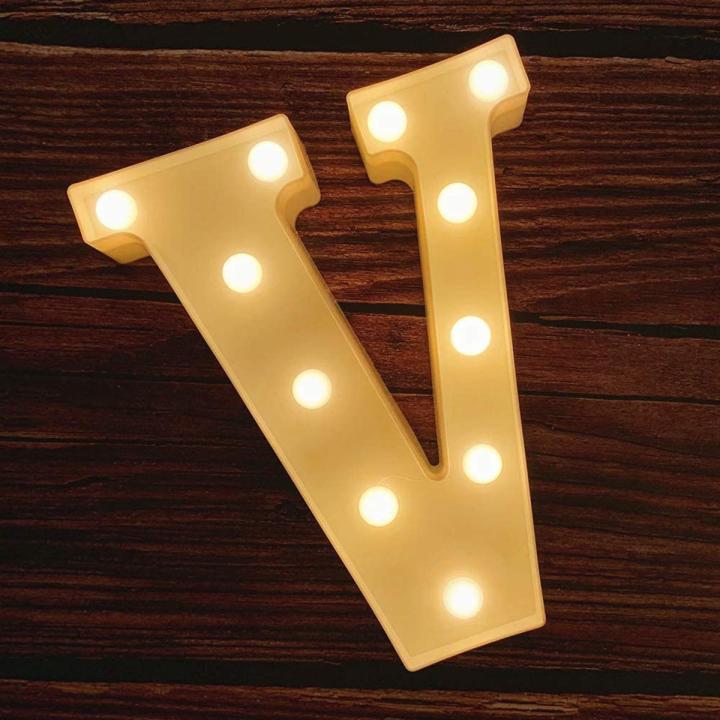 LED Alphabet letter V Lights Alphabet Light Up Marquee Letters Sign for ...