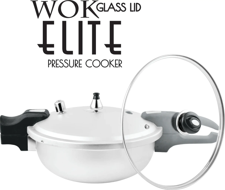 Majestic Elite Wok 8 Ltr Cooker with Glass LID | Daraz.pk