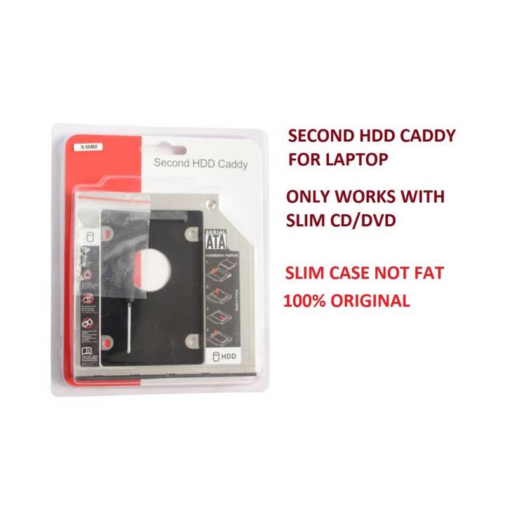 Second HDD Caddy for Laptop 2nd SSD/HDD case Sata 3.0/2.5inch Slim ...