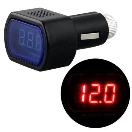 LED Digital Car Voltmeter 12V/24V Vehicle Voltage Gauge Monitor for ...