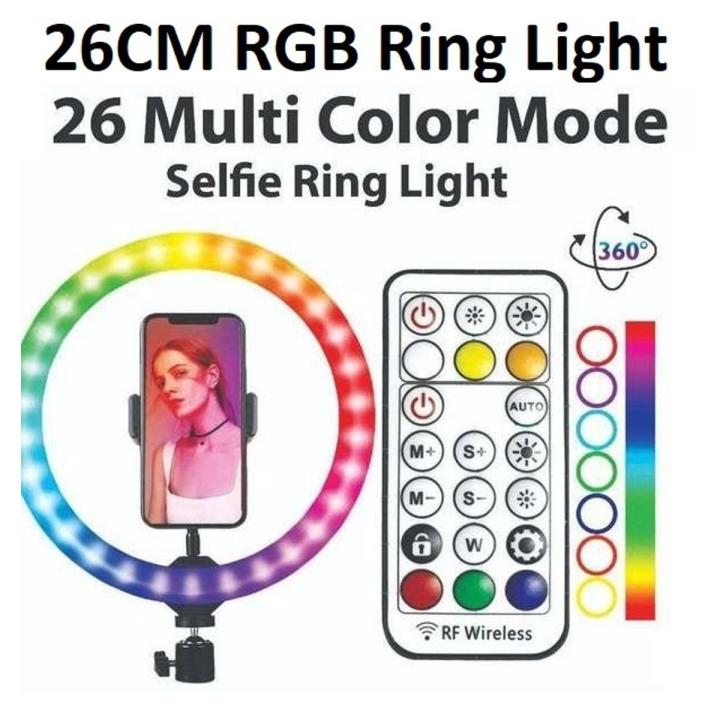 Rgb 26cm Multi Color Ring Light LED STUDIO CAMERA RING LIGHT ...
