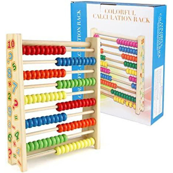 Wooden Abacus Counting Learning Frame For Kids Early Educational Toys ...