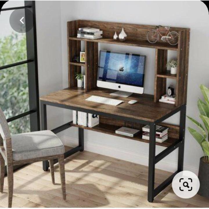 Office Table Desktop Table With Book Shelf Office Desk Book Shelf ...