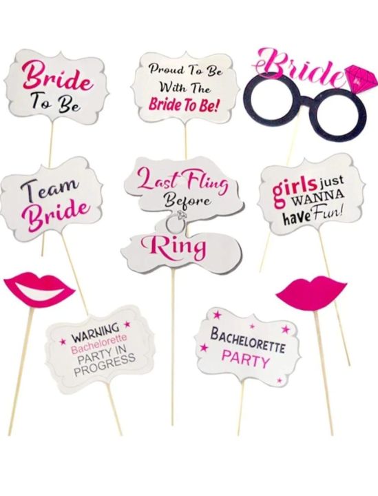 Bridal Shower Prop set for Bride shower decoration and wedding prop for ...