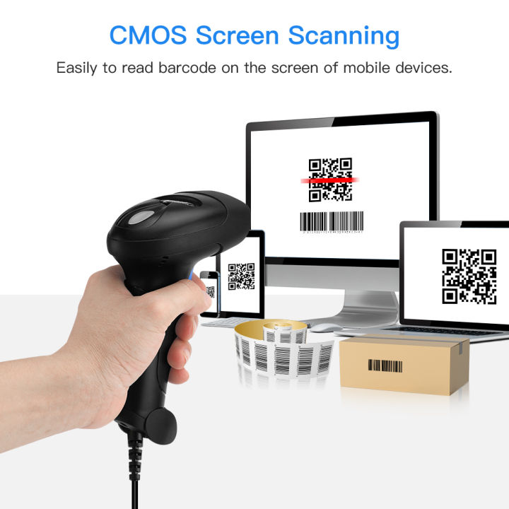 Speed-X 8500 2D Wire Cmos Handheld Barcode Scanner (Scanner with Plug ...