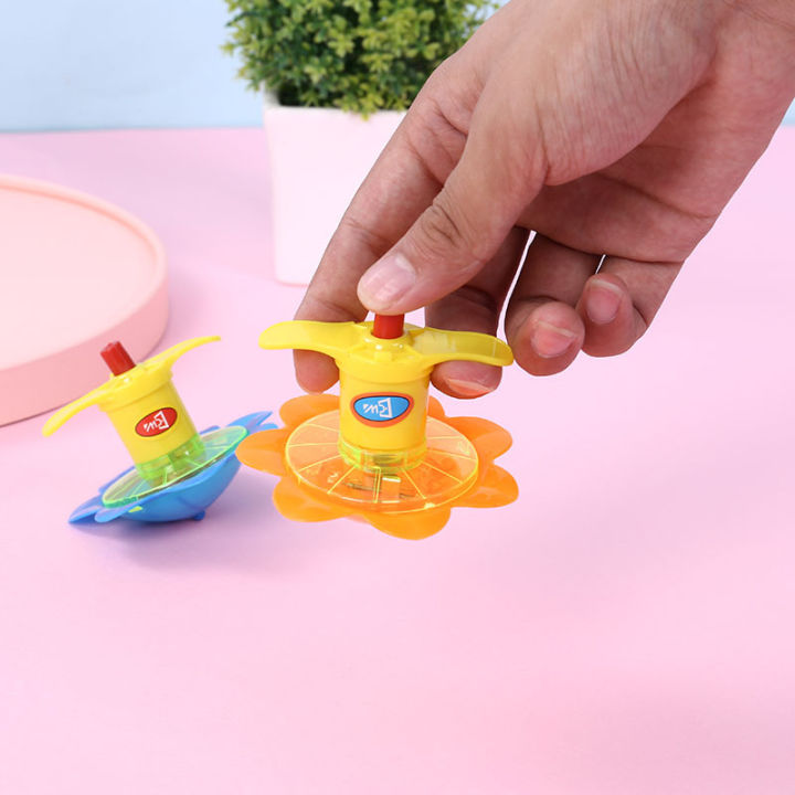 Creative Plastic Lotus Gyroscope Launch Rotating Small Gyroscope ...