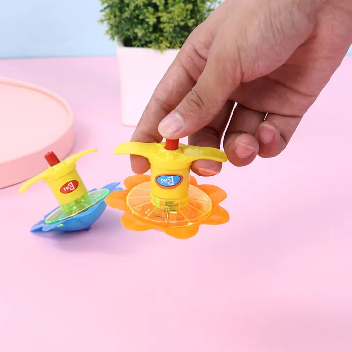 Creative Plastic Lotus Gyroscope Launch Rotating Small Gyroscope ...