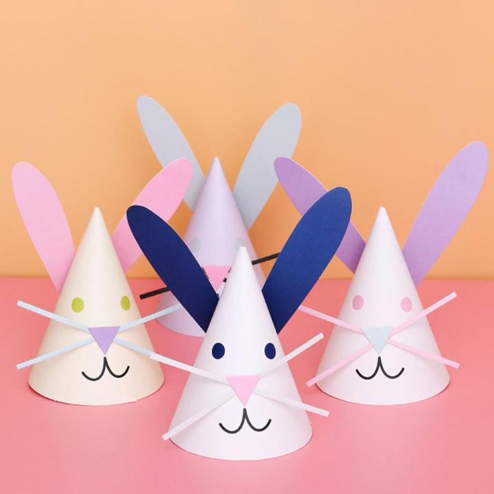 1pc Cute Rabbit Birthday Hat Kids Cone Birthday Party Hats for Baby ...