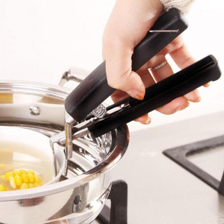 New Stainless Anti Scalding Steel Bowl Holder Clip Dish Clamp Pot Pan ...