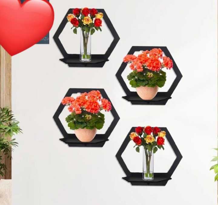 Customize Wooden Wall Decor Stands (Pack of 4) | Daraz.pk