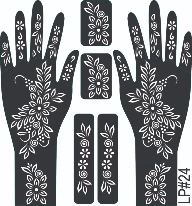 Mehndi sticker stencil designs, Arabic mehndi | Daraz.pk