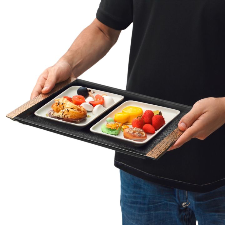 Serving Tray Wooden Texture Quality, Multipurpose Food Tray - Serving ...