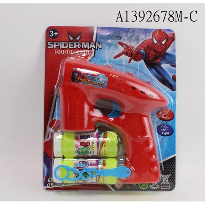 Spiderman Bubble Blower Shooting Toy | Daraz.pk