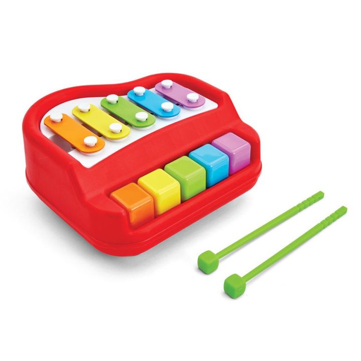 2 in1 Baby Piano Xylophone Toy for Toddlers Multicolored Key Keyboard ...