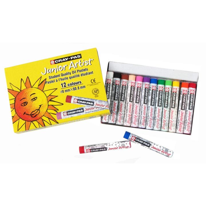 Cray-Pas Junior Artist Oil Pastels 12 - 25 Colors Painting Drawing ...