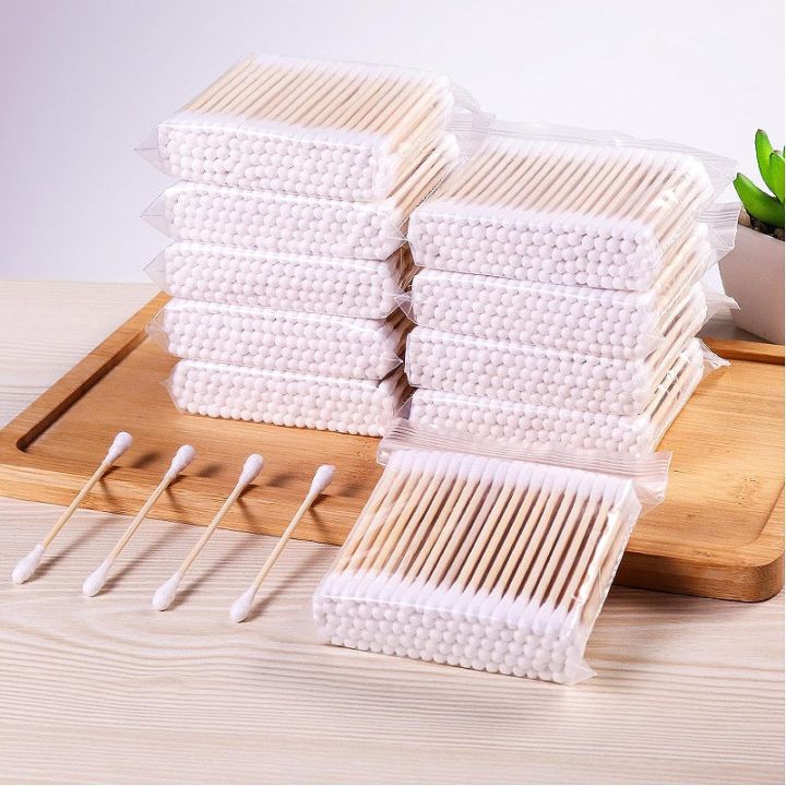 Ear Cleaning Wood Sticks Ears Bamboo Cotton Buds -100Pcs | Daraz.pk