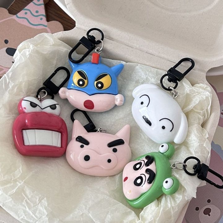 Cute White Dog Crayon Shin Chan Key Chain Acrylic Cartoon Backpack ...