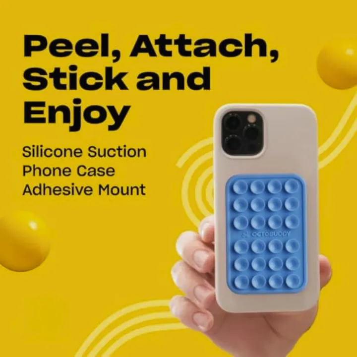 Silicone Mobile Suction Pad - Adhesive Phone Mount - Stick to Mirrors ...