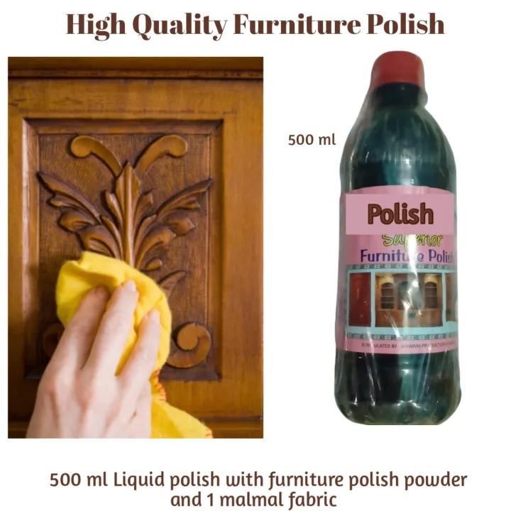 Best Furniture Polish liquid 500 ml with 2 powder colour packets and ...