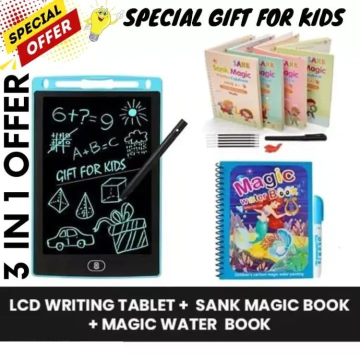 3 In 1 Kids’ Creative Learning Bundle | Magic Practice Copybook | LCD ...