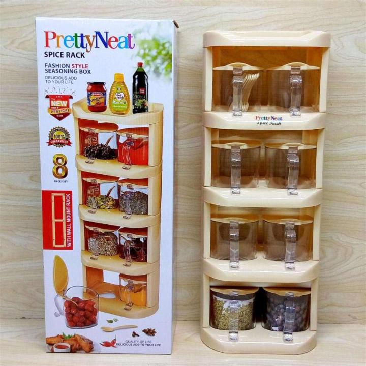 Pretty Neat 5 Tier New Vertical Style Spice Rack 8 PCs Set | Daraz.pk