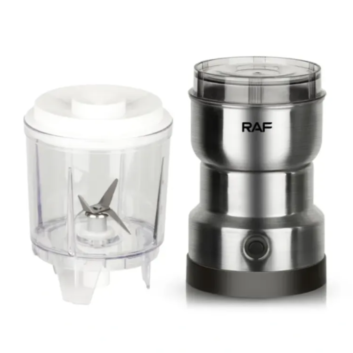 RAF Mini Electric Grinder 2 in 1 R-7126 Stainless Steel Grder For Coffee beans, Spices, Masala ...