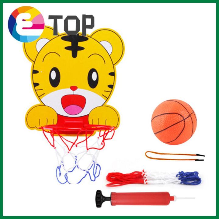 【ETOP】 Children Basketball Stands Set for Kids Mini Cartoon Animal Ball ...