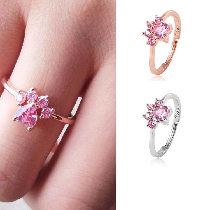 Cute Cartoon opening ring Can Adjust Cat Claw Rings Valentine's Day ...